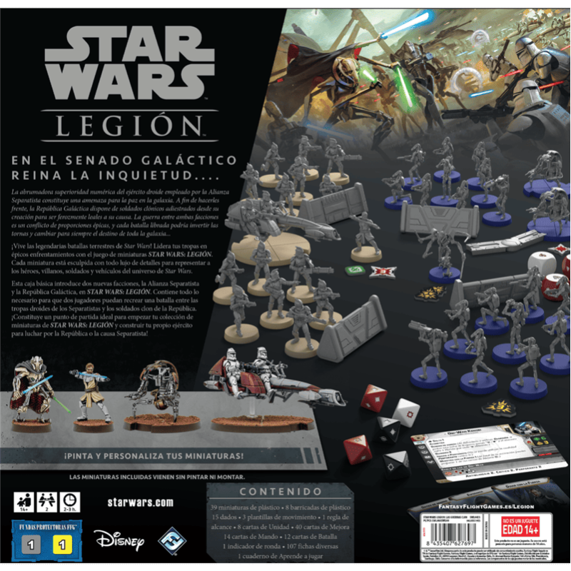 Atomic Mass Games SWL44ES Star Wars Legion : « La Guerre des Clones » Boîte de Base, Wargames et ...
