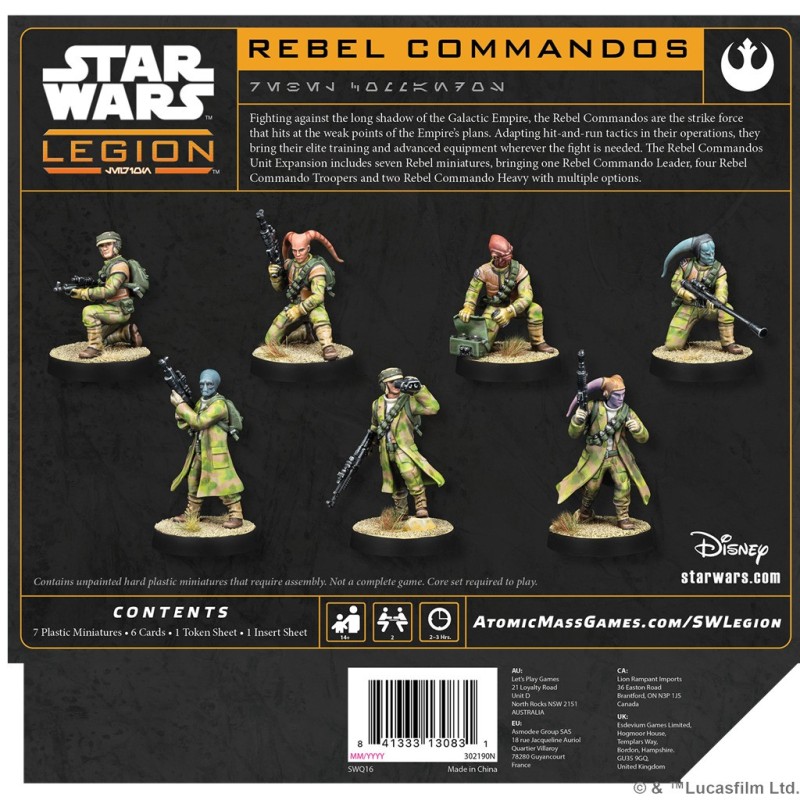 ATOMIC MASS GAMES SWQ16 Légion SW : Commando Rebelle, Wargames et ...