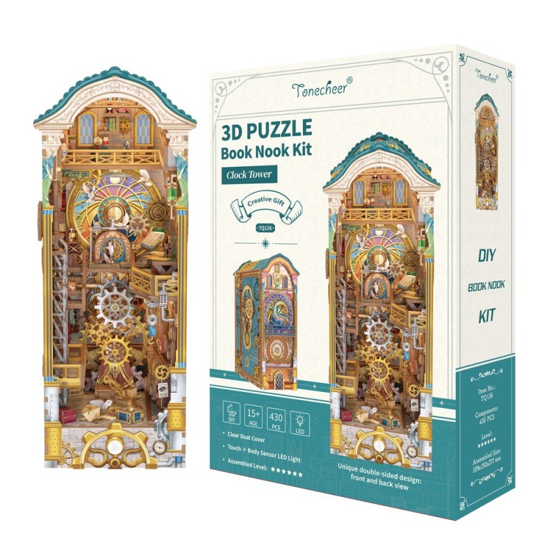 TQ136 Book Nook Kit: Clock Tower, Models - Wooden model kits | El ...