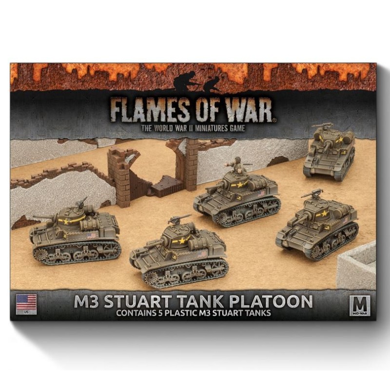 BATTLE FRONT UBX56 Pelotón de blindados ligeros M3 Stuart, Wargames y ...