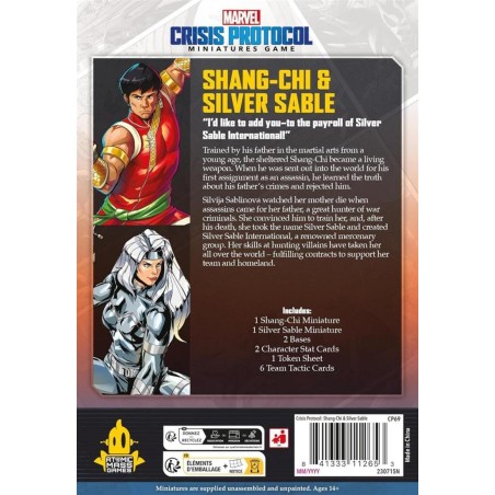 ATOMIC MASS GAMES CP69 MCP : Shang-Chi & Silver Sable, Wargames et ...