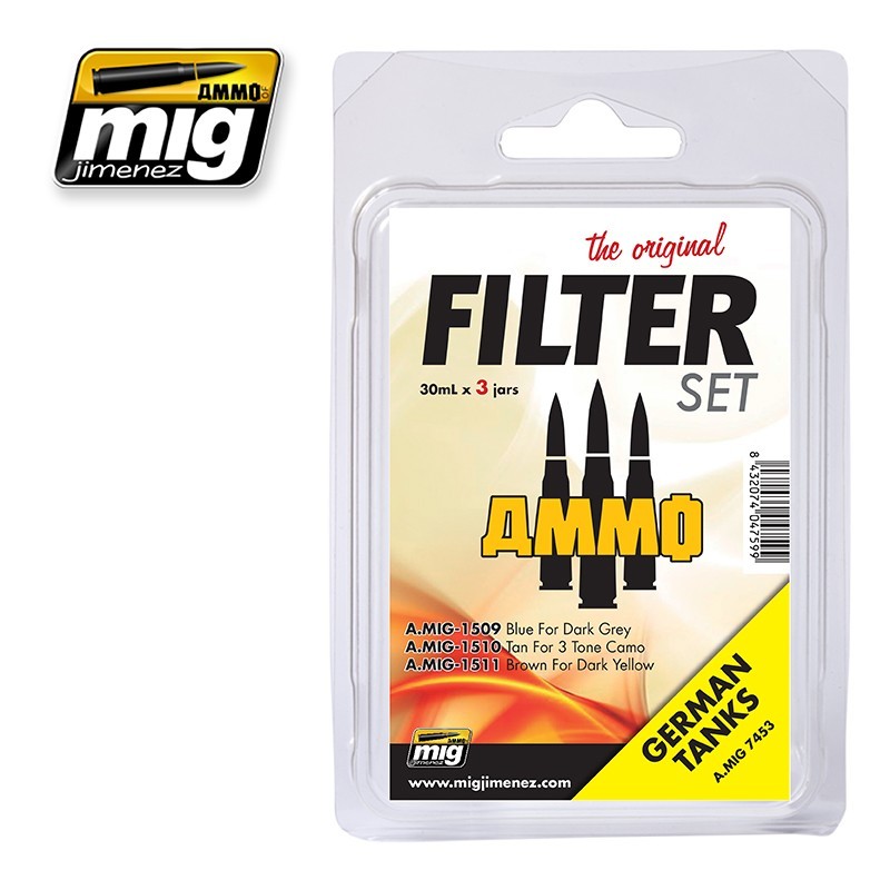 AMMO MIG JIMENEZ 7453 Filter Set: German Tanks, Pinturas y materiales ...