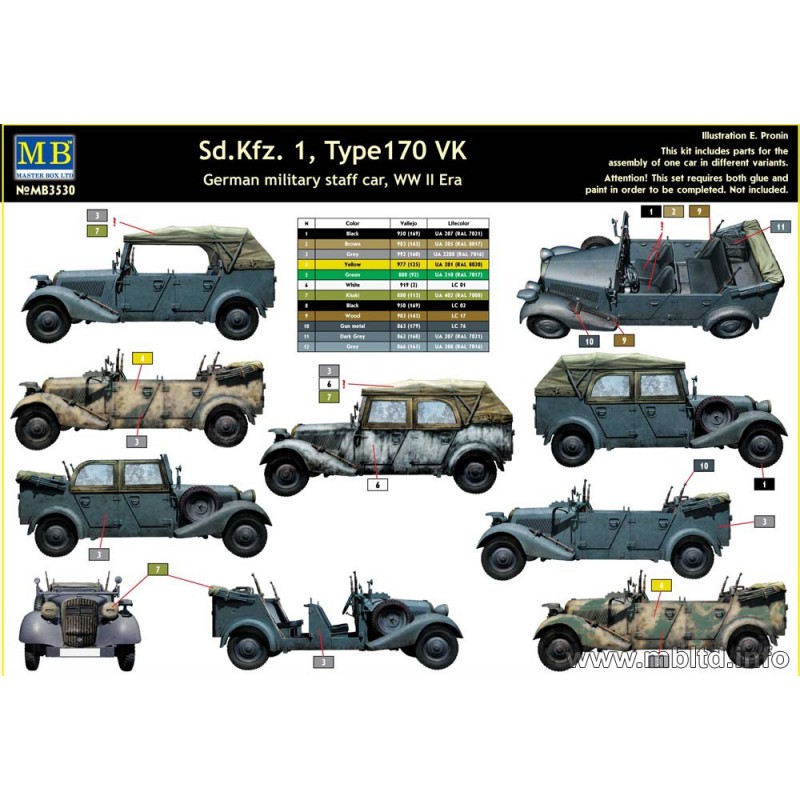 Sd. Kfz. 1 Type 170 VK. MASTER BOX 3530