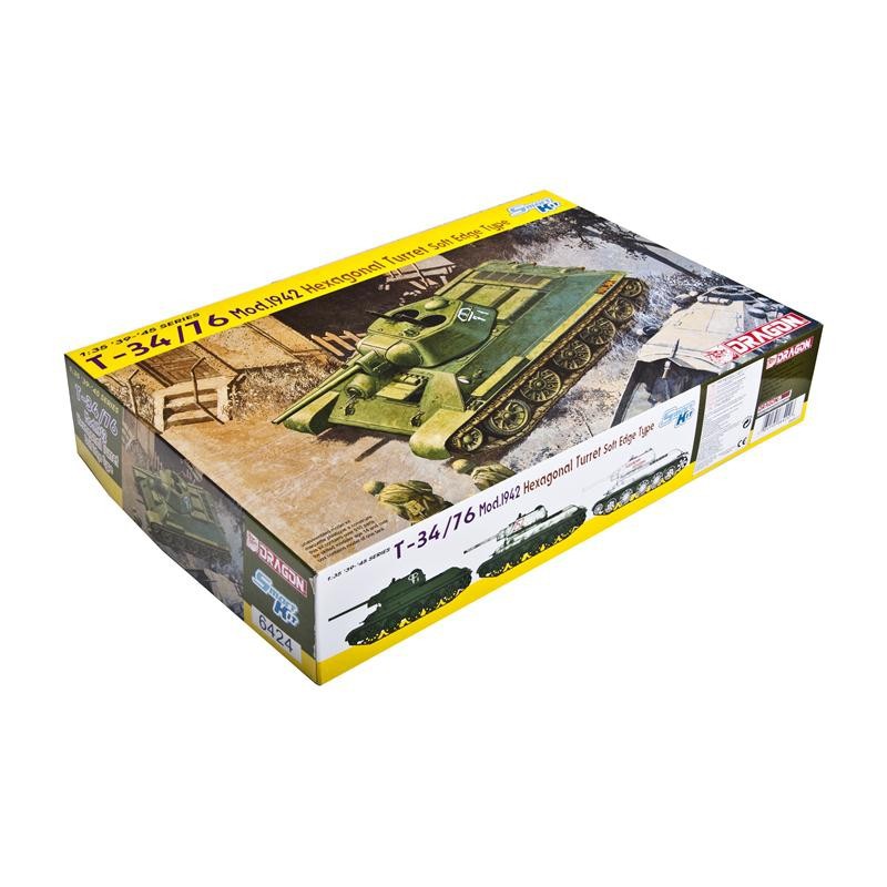 DRAGON 6424 T-34/76 Mod.1942 hexagonal turret soft edge type, Models ...