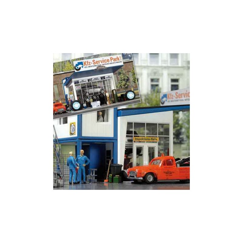 Atelier de réparation automobile.