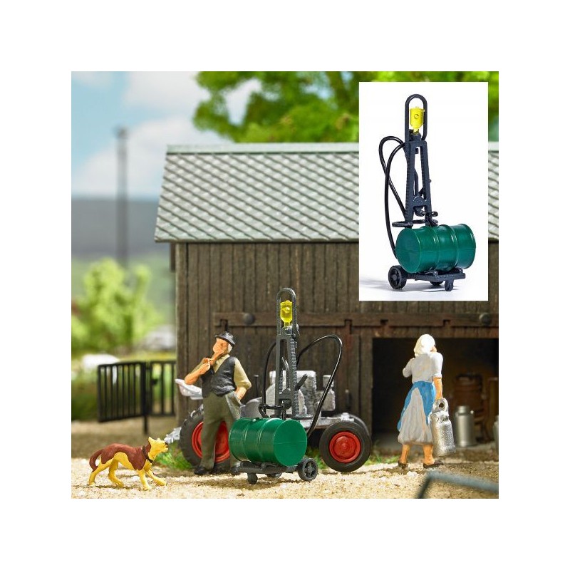 Portable diesel fuel pump with tank.