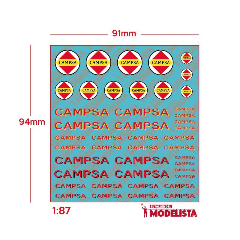 Campsa logotypes, different periods.