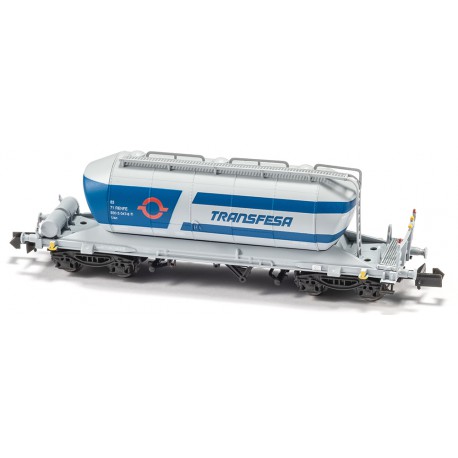 Cement wagon Transfesa, RENFE. Grey-blue.