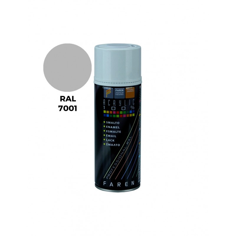 Cinza prateado. Spray, 400ml. RAL 7001. FAREN, Tintas e materiais ...
