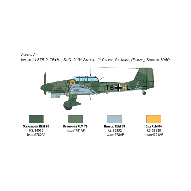 ITALERI 2807 Junkers Ju-87B Stuka, Maquette - Militaire - Échelle 1:48 ...