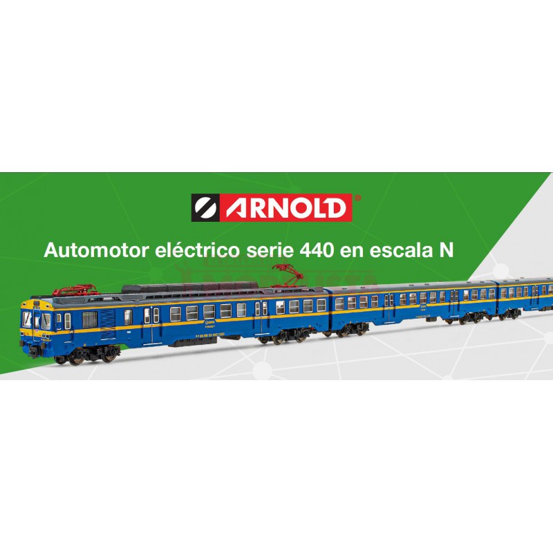 ARNOLD HN2440S Automotor eléctrico 440, RENFE. Azul y amarillo. Sonido ...