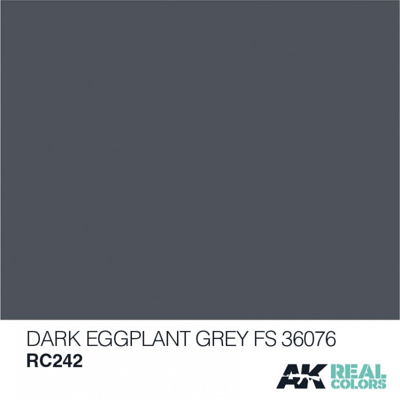 Gris berenjena oscuro (FS 36076), 10ml. Real Colors. AK INTERACTIVE RC242