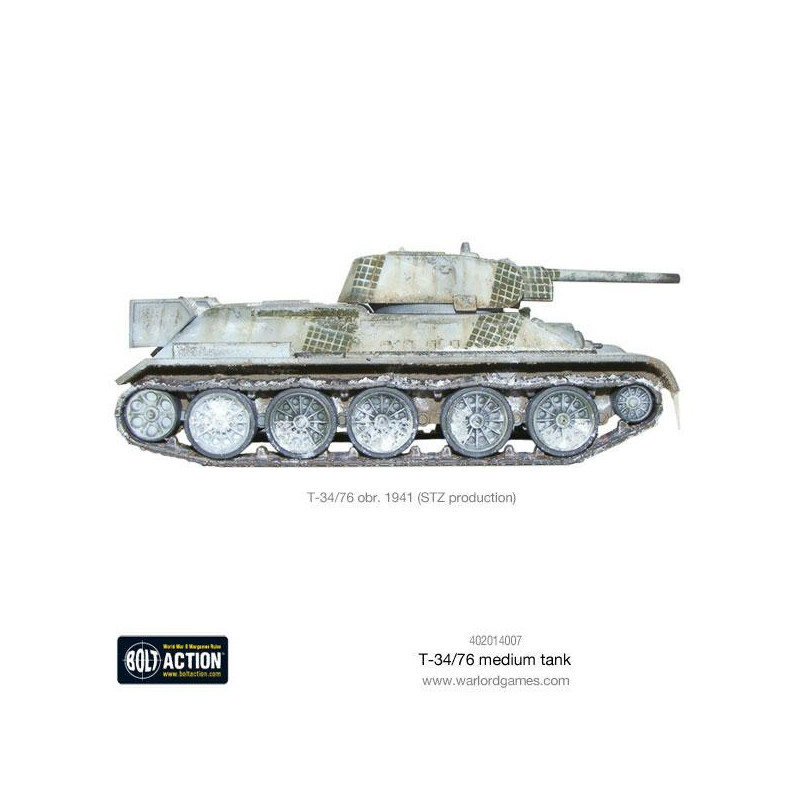 T34/76 Medium Tank. Bolt Action. WARLORD GAMES 402014007