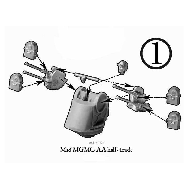 WARLORD GAMES WGB-AI-120 M16 MGMC AA half-track. Bolt Action, Wargames ...