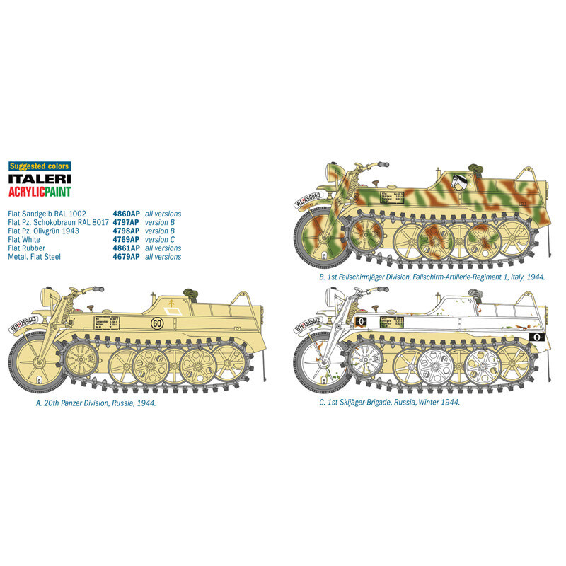 ITALERI 7404 Sd.Kfz 2 “Kettenkrad”, Maquetas - Vehículos - Maquetas de ...