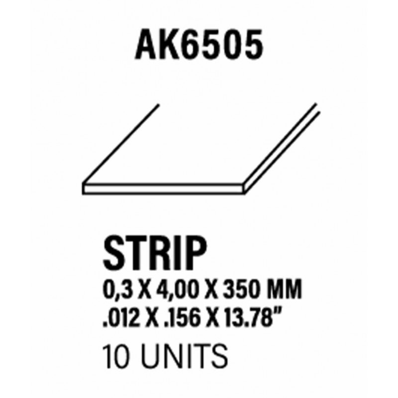 AK INTERACTIVE AK6505 Styrene strip 0,30 X 4 mm, Tools ans materials ...