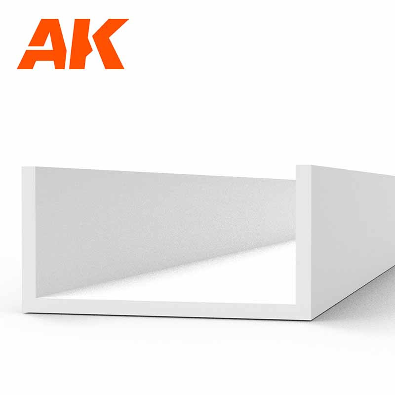 AK INTERACTIVE AK6558 Styrol U-Profil 6 breit x 350 mm, Farben und ...