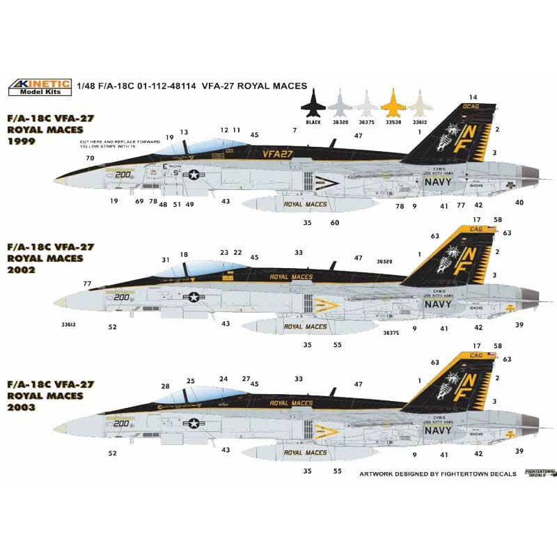 KINETIC K48114 F/A-18C VFA-27 Royal Maces, Models - Military - Scale 1: ...