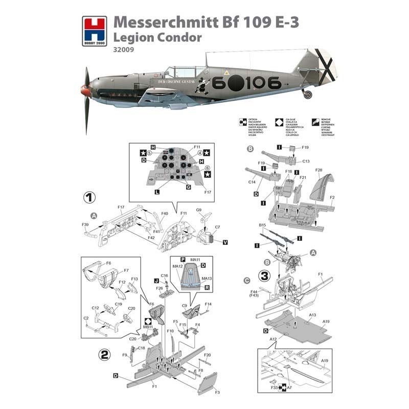 32009 Messerschmitt Bf 109, Condor Legion. HOBBY 2000, Models ...