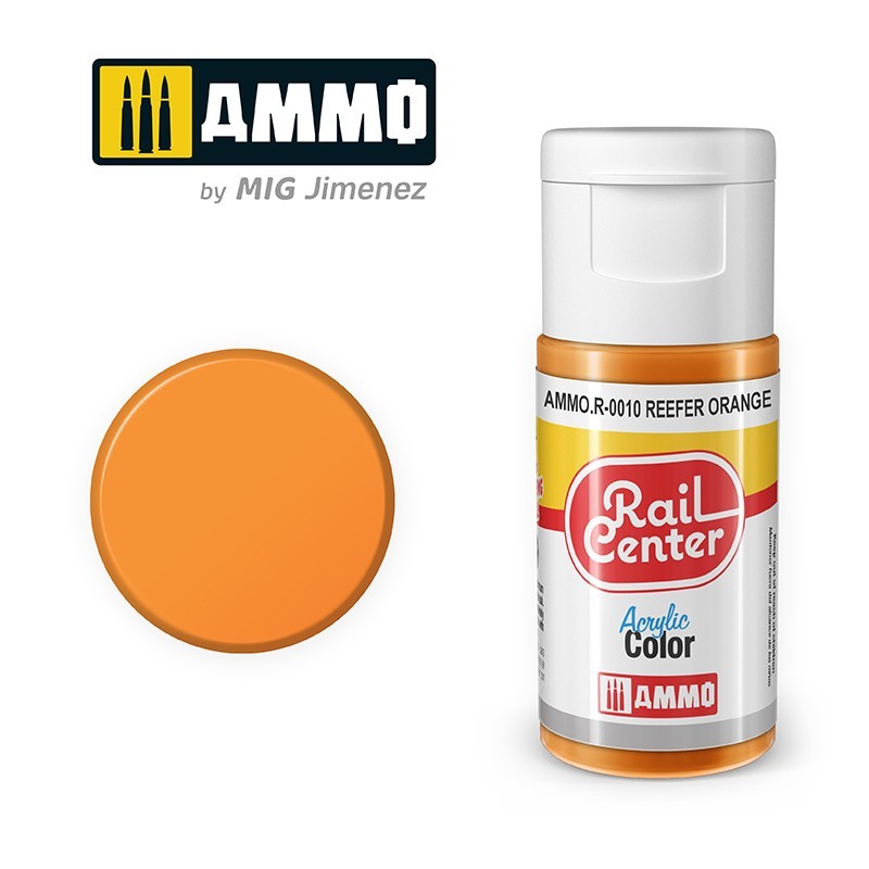 AMMO MIG JIMENEZ R-0010 Reefer Orange, 15 ml. Rail Center, Tools ans ...