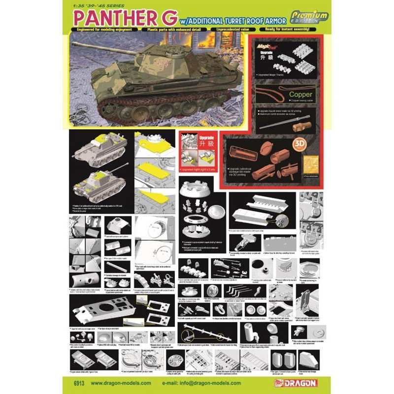 Panther G. with additional turret roof armor. DRAGON 6913