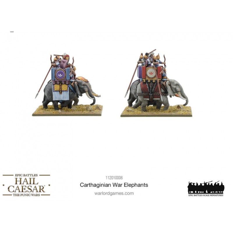 Hail Caesar Epic Battles: Carthaginian War Elephants. WARLORD GAMES 112010006