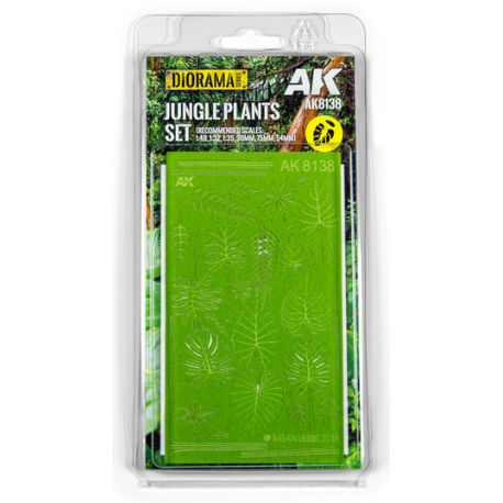 Conjunto de plantas da selva.